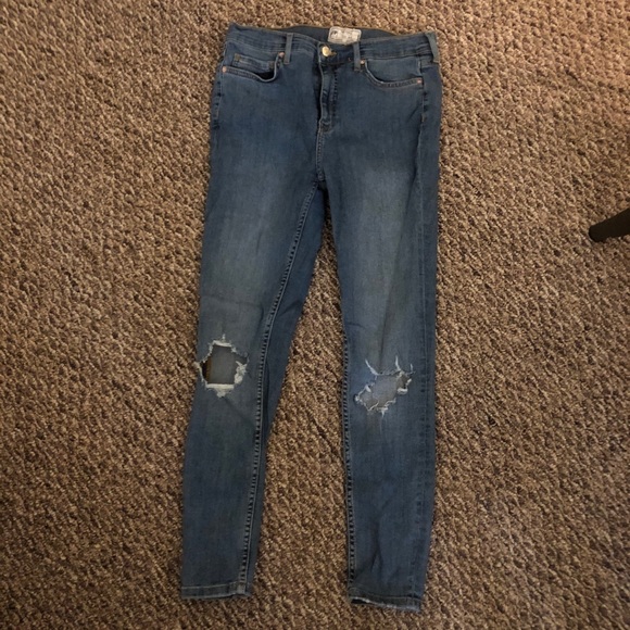 Free People | Jeans | Free People Busted Knee Denim | Poshmark